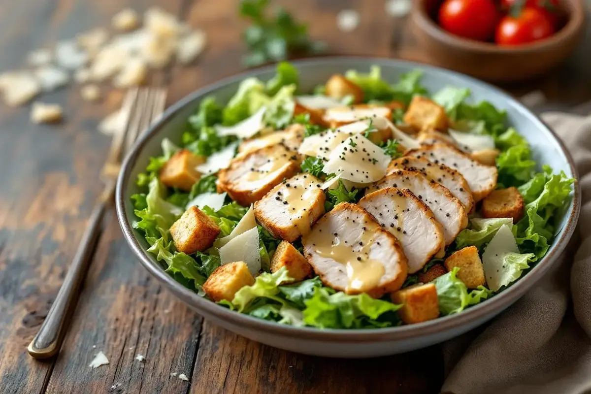 Salade César express : prête en quelques minutes et délicieuse